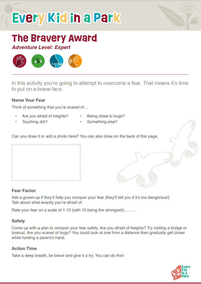 Activity Sheet: The Bravery Award - Nature Play WA