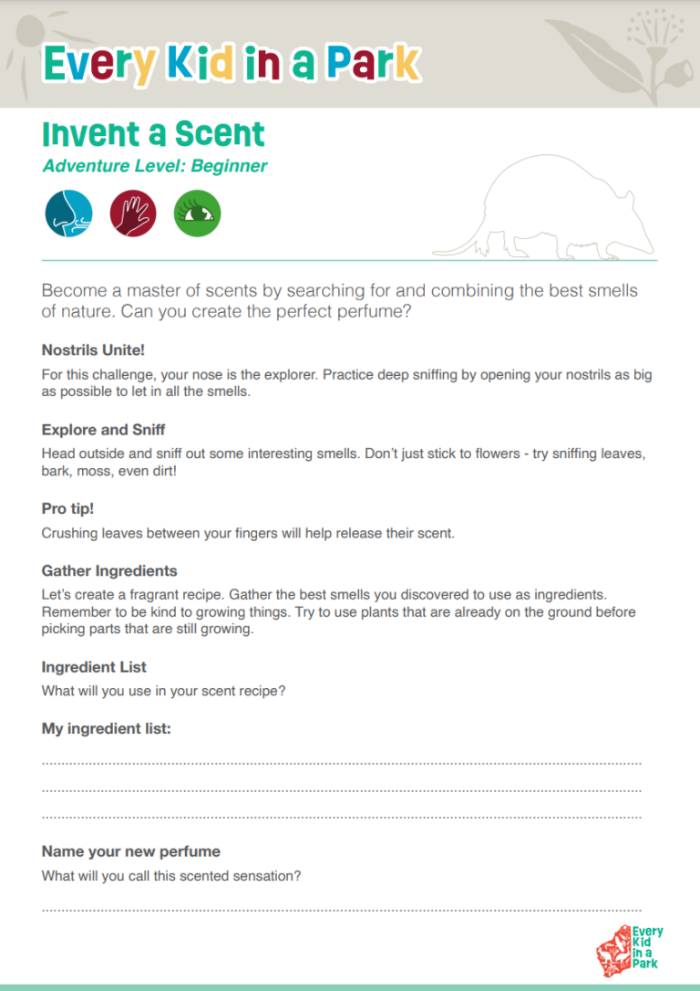 Activity Sheet: Invent a Scent - Nature Play WA