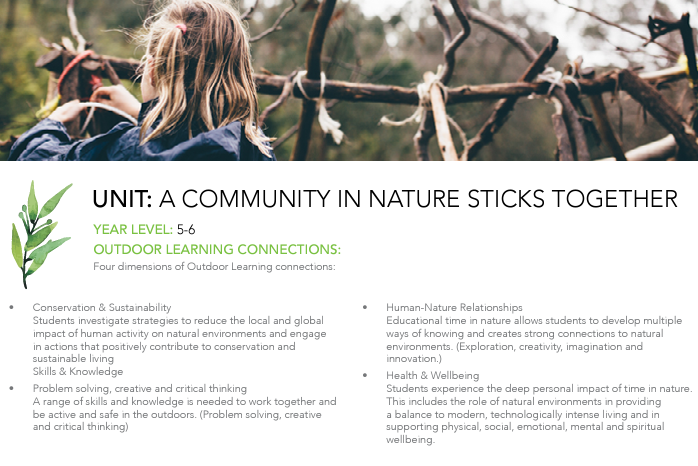 Yr 5-6 Inquiry: A Community in Nature STICKS Together Lesson Plan ...