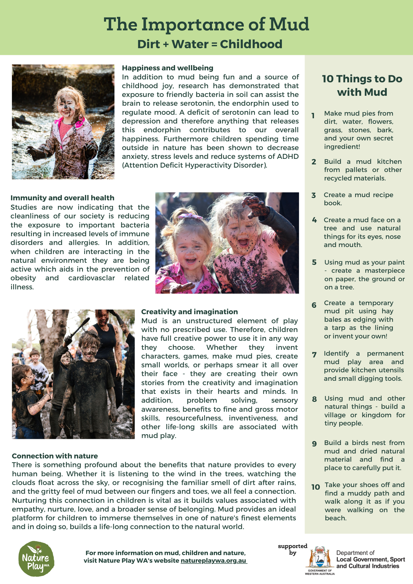 Dirt + Water = Childhood - Nature Play WA