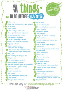51 Things To Do Before You're 12 Printable Activity List