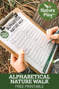 Free, Printable Alphabet Nature Walk Worksheet