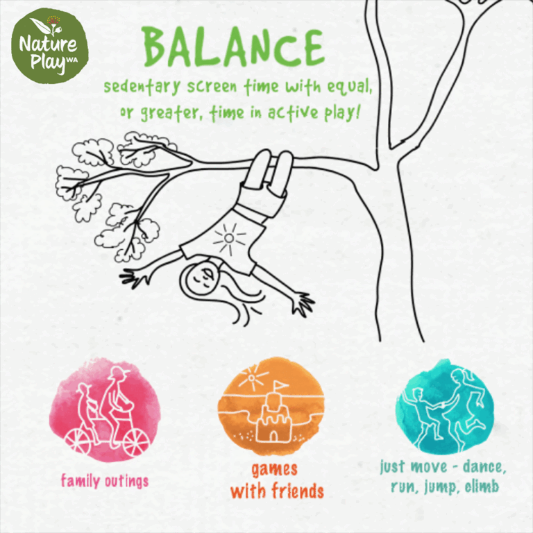 Free Printable Green Time vs Screen Time Tracker - Nature Play WA